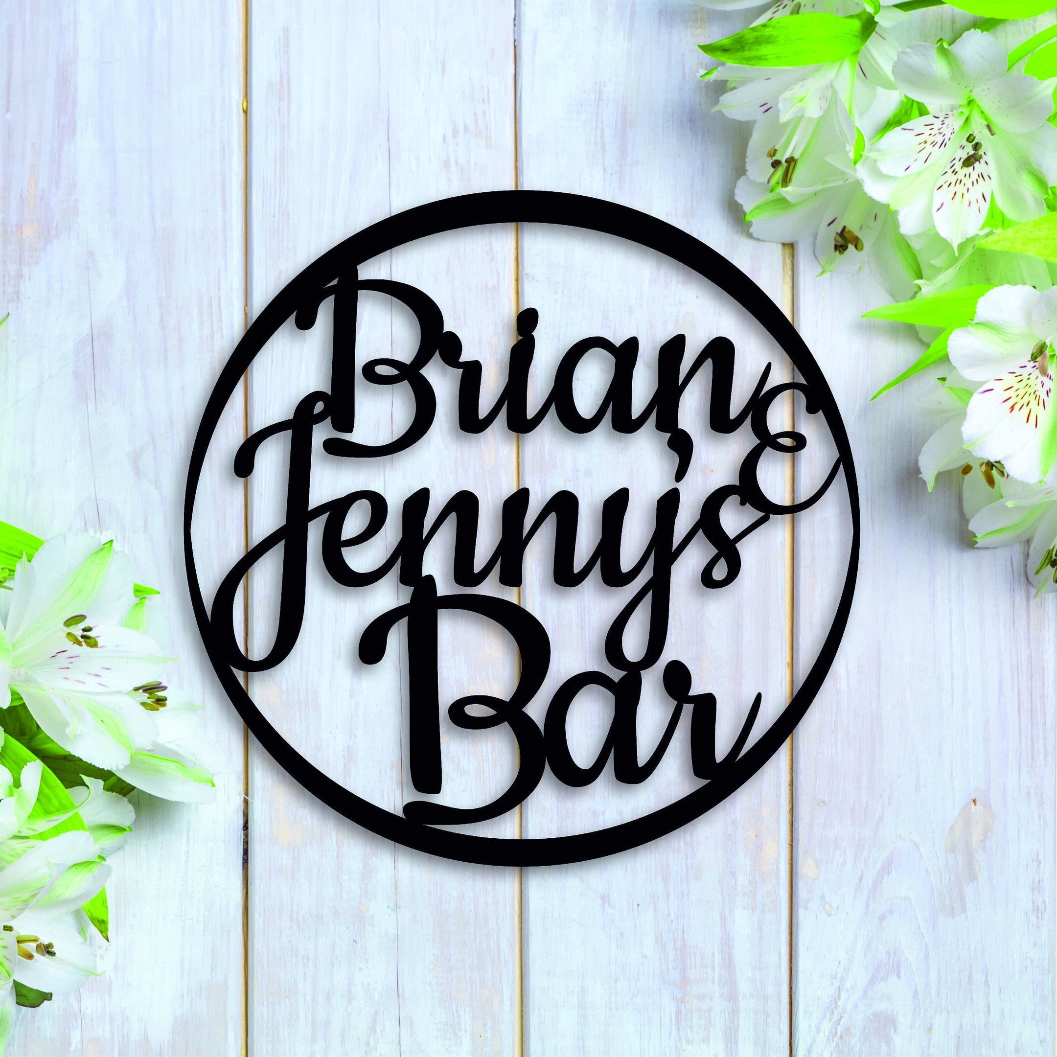 Personalized Metal Bar Sign, Laser Cut Custom Indoor Outdoor Bar Sign ...