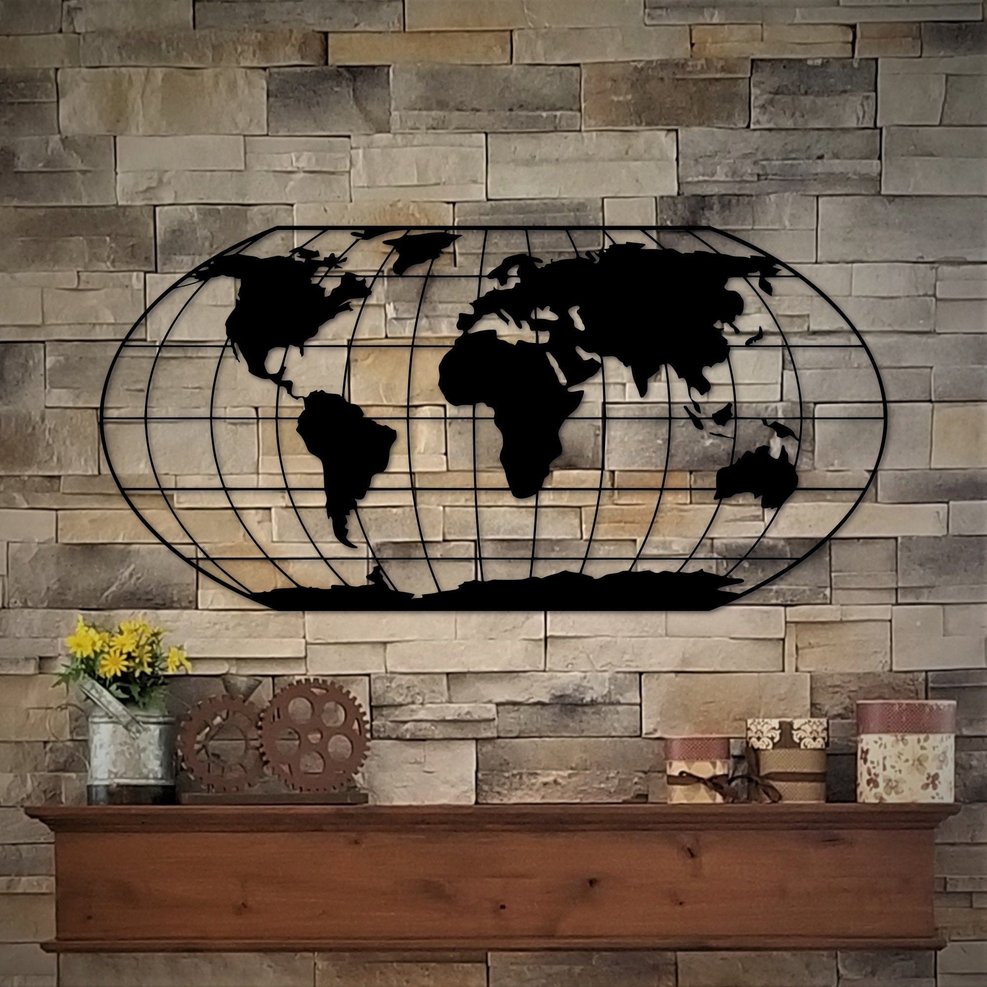 Metal World Map Steel Map Of The World Travel Gifts World Travel Globe ...