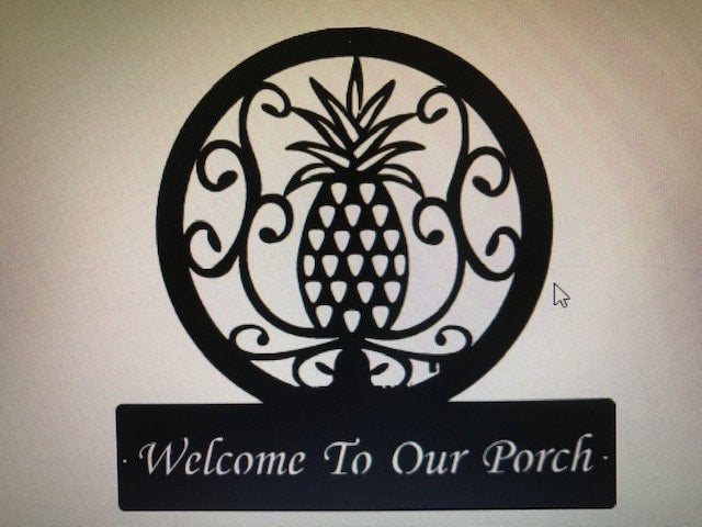 Metal Pineapple Porch Sign Metal House Sign Decorations – Metal Wall ...
