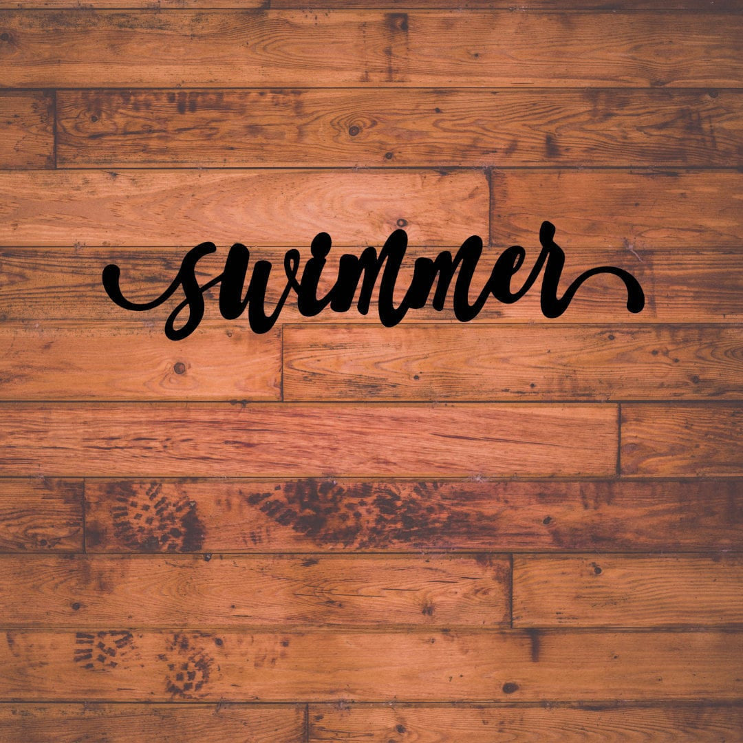 Swimmer Sign Cut Metal Sign Wall Decor Metal Sign Metal Art Decoration ...